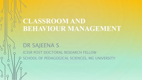 Behaviour management at schools | PPT