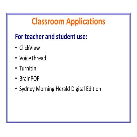 Classroom applications | PPT