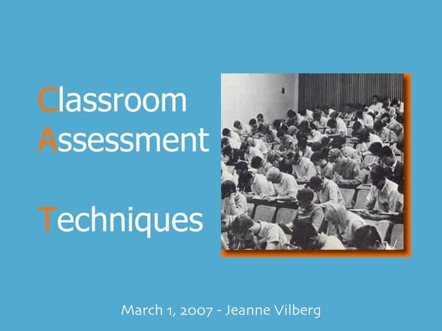Classroom assessment techniques | PPTX