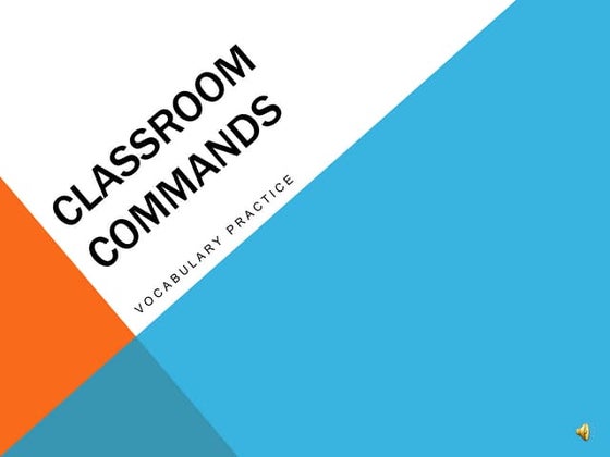 English Classroom Commands Ppt 3650