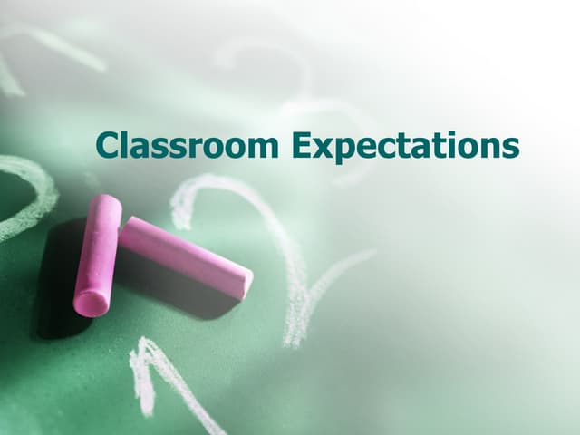 Classroom expectations | PPT