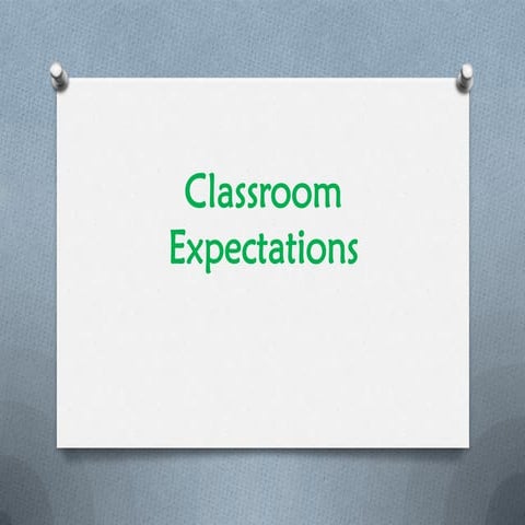 Classroom expectations | PPTX