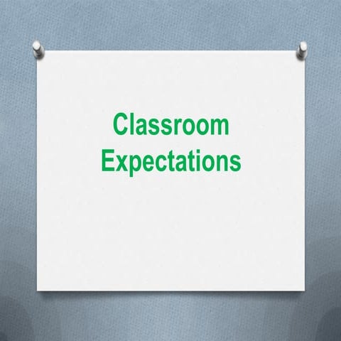 Classroom expectations | PPTX