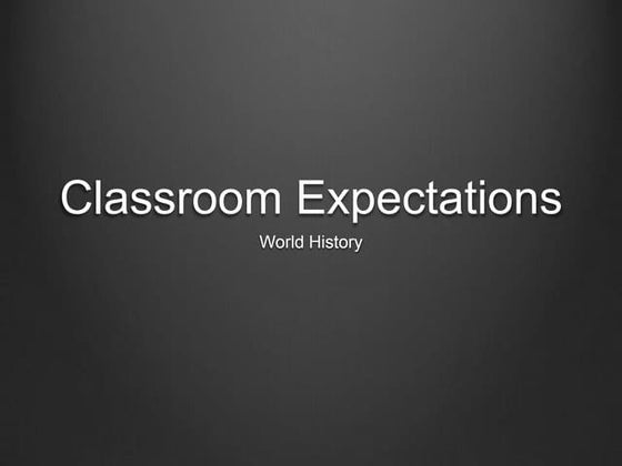 Classroom expectations | PPT