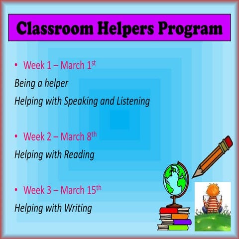Classroom Helpers Speaking and Listening | PPTX | Parenting | Family ...