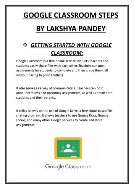 Google classroom - Steps to join | PDF