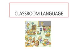 Classroom language