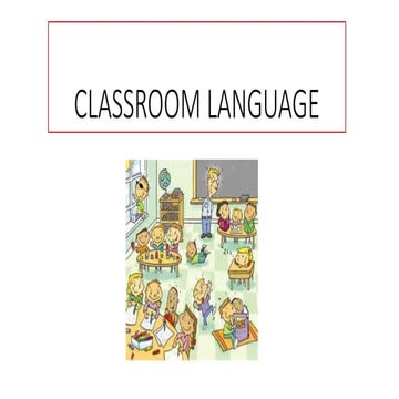 Classroom language