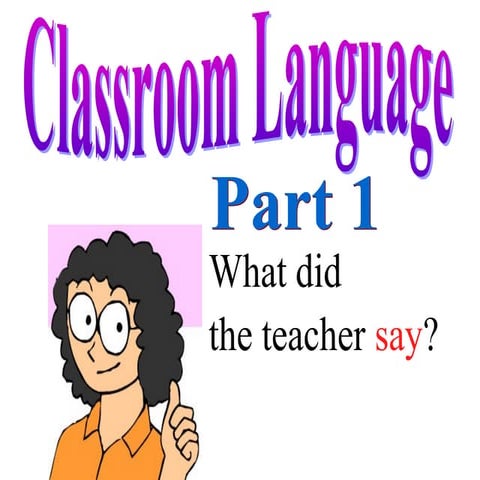 Classroom language | PPT