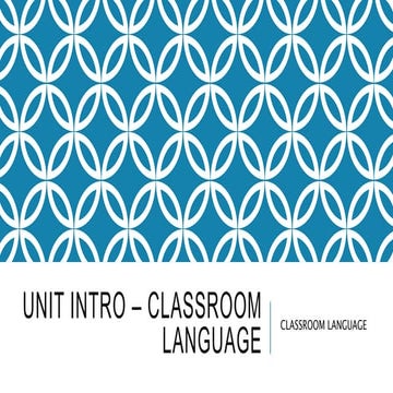 CLASSROOM LANGUAGE 1ST GRADE JUNIOR HIGH | PPT