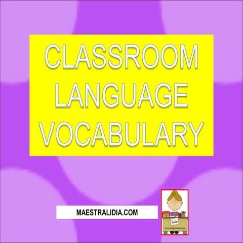 Classroom language vocabulary | PPT