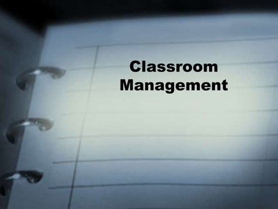 Classroom management strategies | PPTX