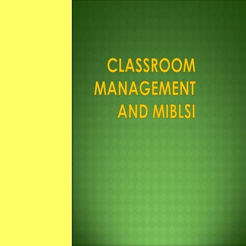 Classroom management | PPT | Education