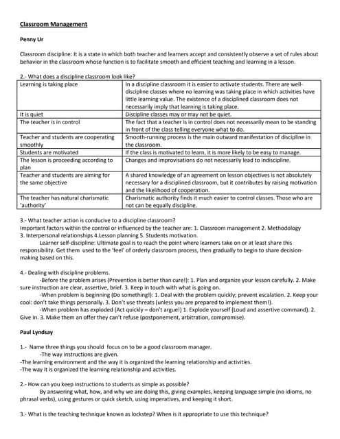 Classroom management | PPTX