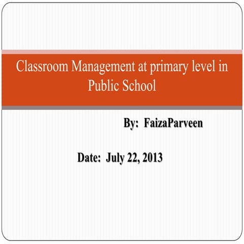 Classroom management | PPT