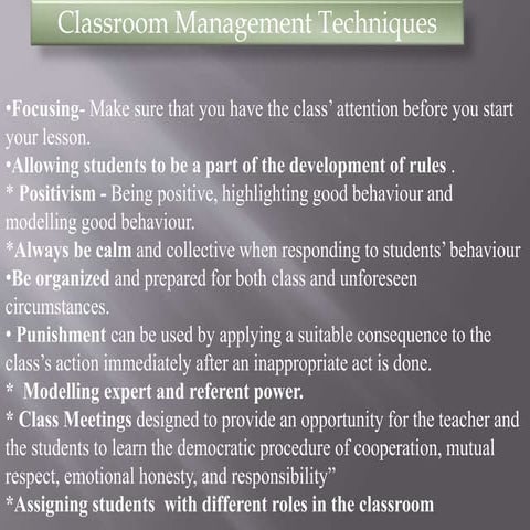 Classroom management | PPT