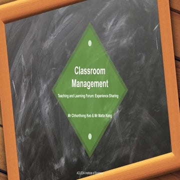 Classroom Management | PPTX