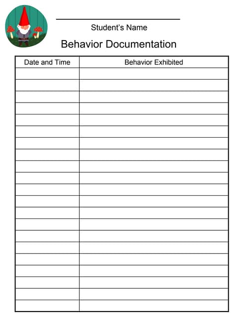 Behavior observation notes template | DOCX | Educational Assessment ...