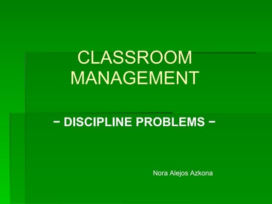 Managing Your Classroom | PPT