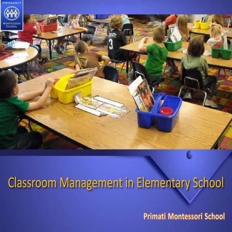 Classroom management in elementary school | PPTX