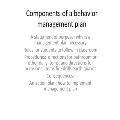 Classroom management plan | PPT