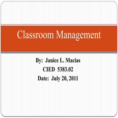 classroom management | PPTX