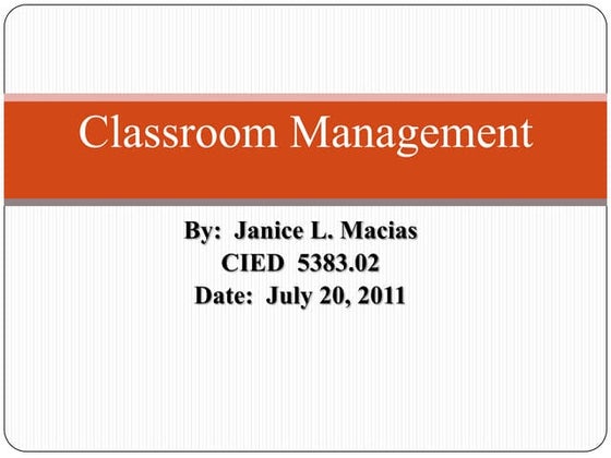 Classroom management strategies | PPT