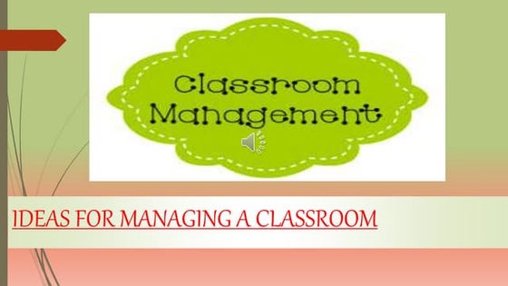 Classroom management strategies | PPTX