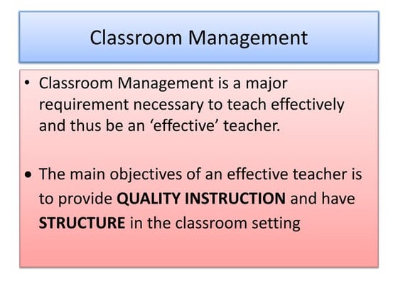 Effective Classroom management.pdf | Education