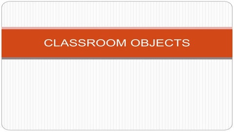 Classroom objects worksheets | PDF