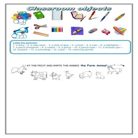 Classroom objects | PDF