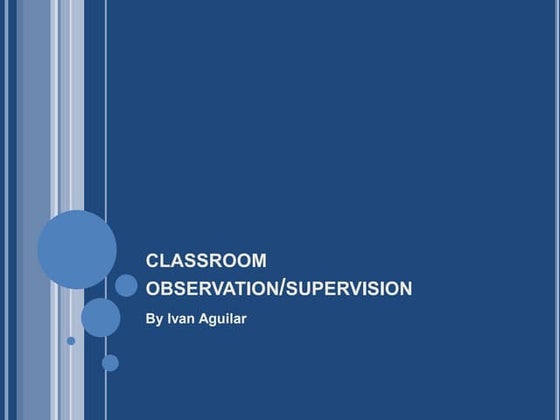 classroom observation and type of observers | PPTX | Education