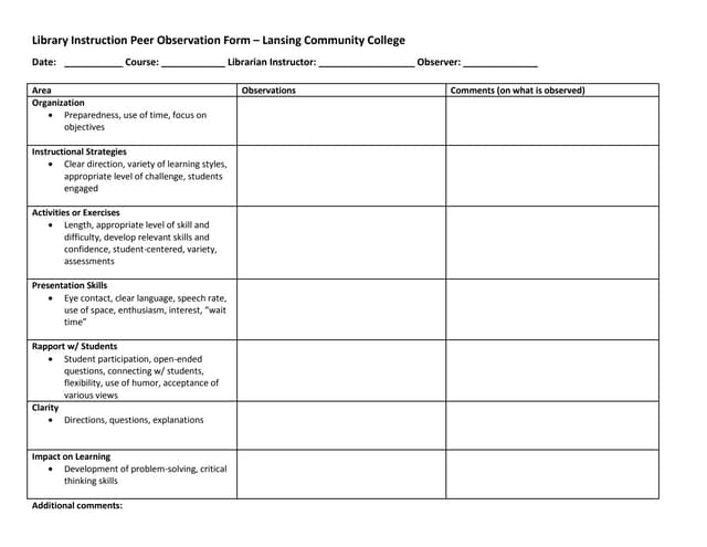 Teaching demonstration evaluation form | DOCX