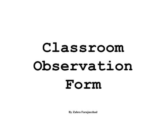 Biology class observation | PDF