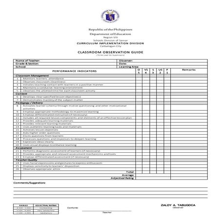 Classroom Observation Guide by Supervisors.docx