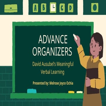David Ausubel's Meaningful Verbal Learning-Advance Organizers | PPTX