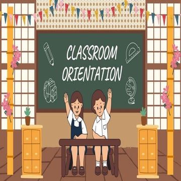 Classroom Orientation Education Presentstion in Yellow, Green and Brown ...