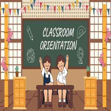 Classroom Orientation Education Presentstion in Yellow, Green and Brown ...