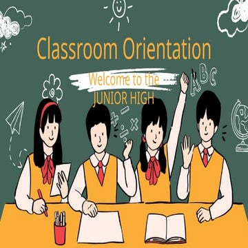 Classroom Orientation Education Presentstion in Yellow, Green and Brown ...