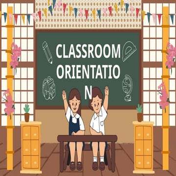 Classroom Orientation Education Presentstion in Yellow, Green and Brown ...
