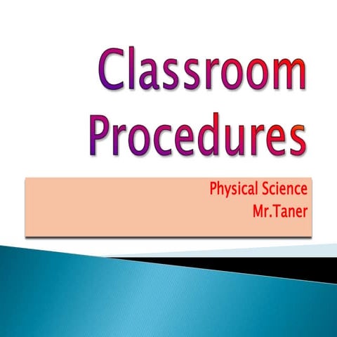 Classroom procedures | PPT