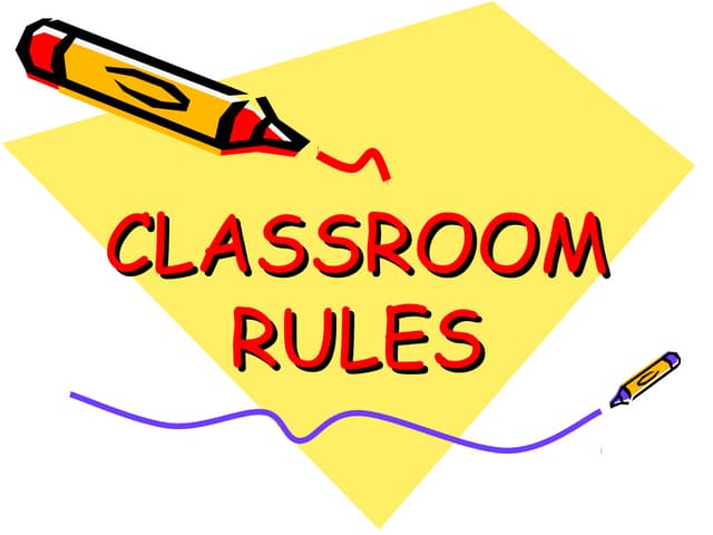 Classroom Rules Ppt