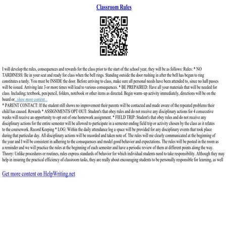 Classroom Rules | PPT