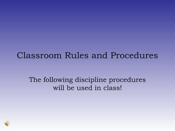 Classroom rules and procedures | PPT | Homework and Study | Education