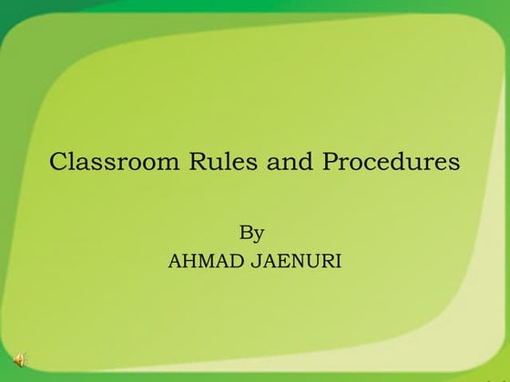 Classroom rules and procedures | PPT | Homework and Study | Education