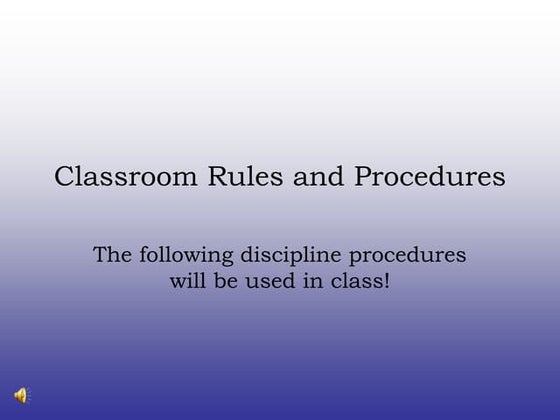 Classroom rules and procedures | PPT | Homework and Study | Education