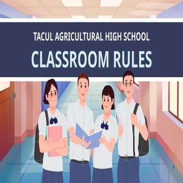 Classroom Rules Education Presentation in Blue Yellow White Flat ...
