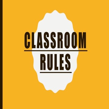 classroom rules for grades five students | PPT