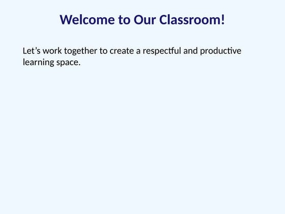 CLASSROOM RULES (ELEM) PowerPoint Presentation | PPTX