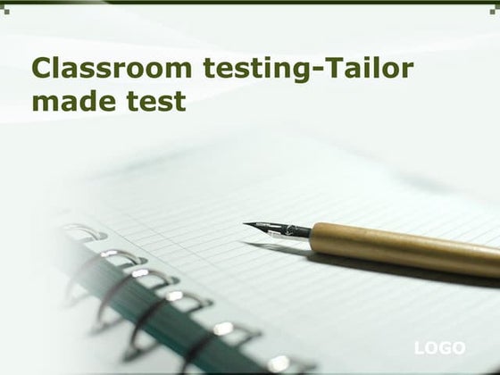 Standardized And Non Standardized Tests Ppt Standardized Testing Educational Assessment